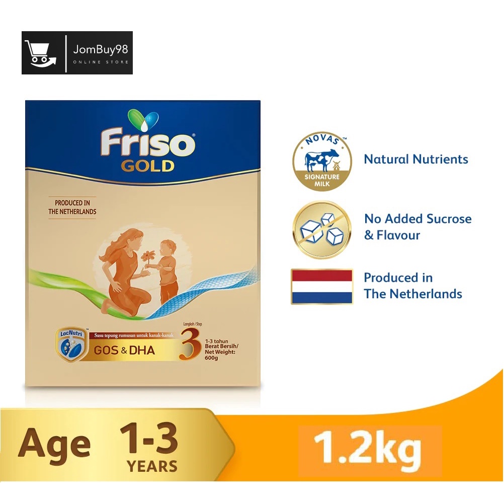 Friso Gold Step 3 Milk - 1.2kg x 4 (Exp 2/2024) | Shopee Malaysia
