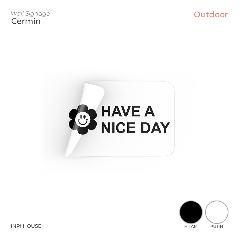 Oracal Mirror Decoration Cutting Sticker - HAVE A NICE DAY | Shopee ...