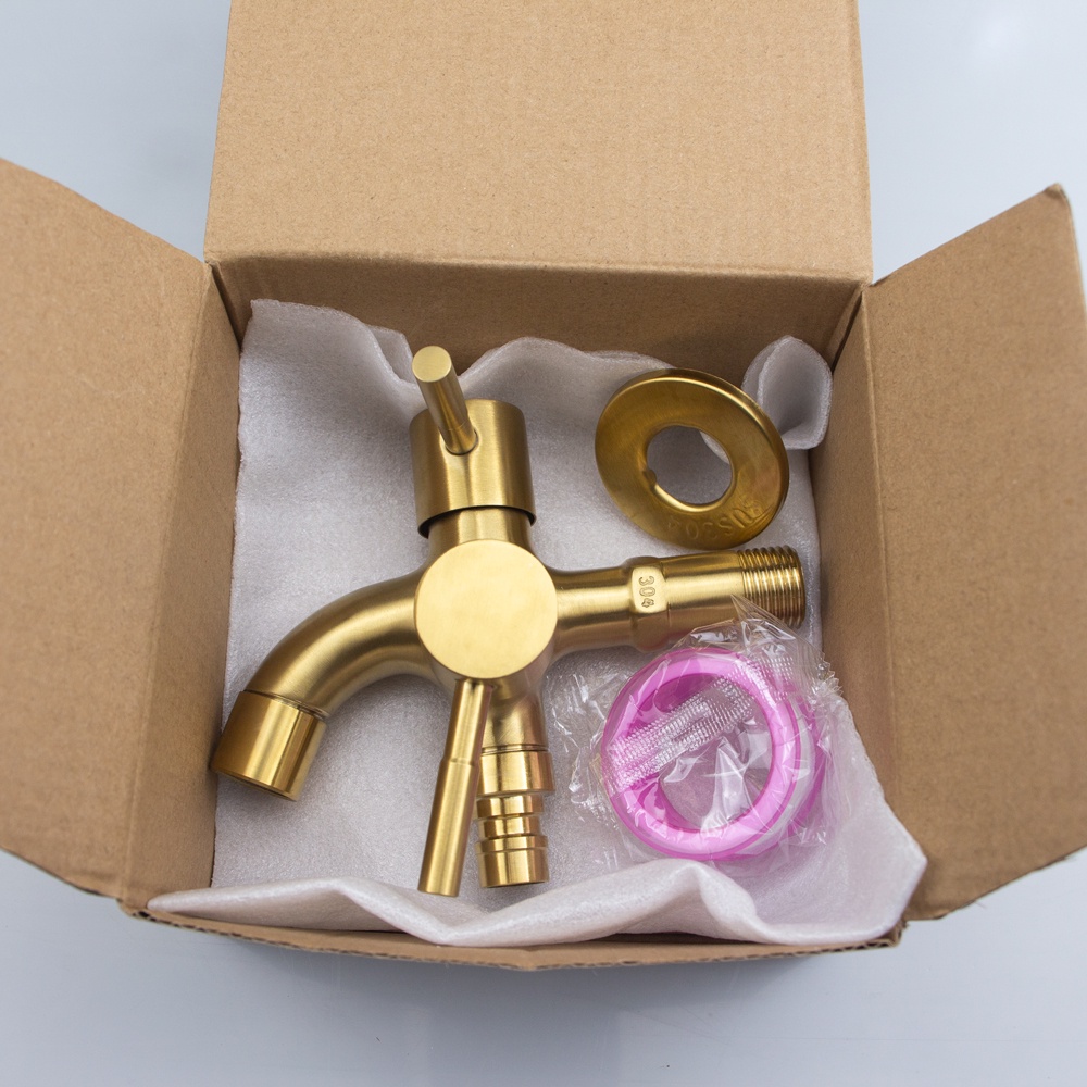 304 Double Tap Multifunctional Stainless Steel Two Way Tap - Black ...