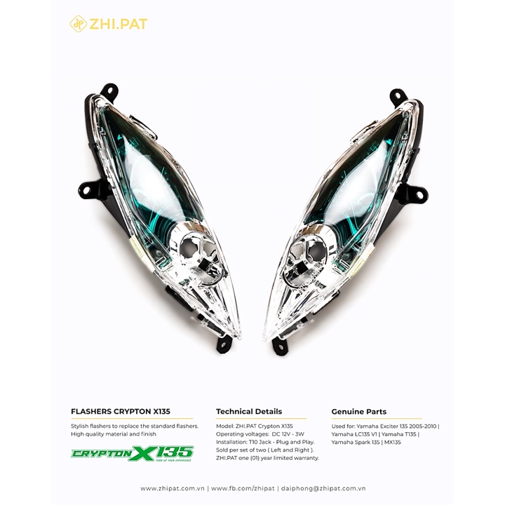 YAMAHA LC135 V1 SIGNAL DEPAN CRYPTON ZHI.PAT 100% ORIGINAL VIETNAM ...