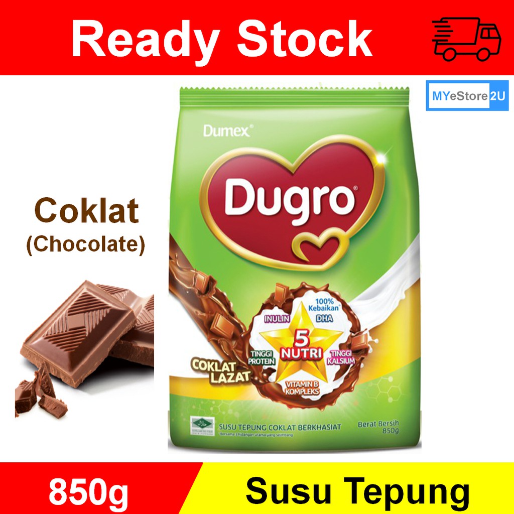 Dugro Chocolate (Coklat) 850g (Susu Tepung Dugro. Milk Formula. Powder ...