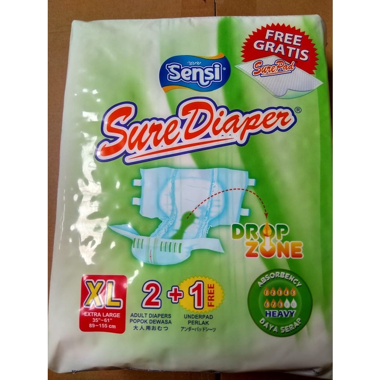 Sensi SURE DIAPERS XL2 ADHESIVE ADULT DIAPERS | Shopee Malaysia