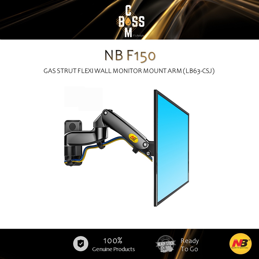 *Ready Stock* NB F150 GAS STRUT FLEXI WALL MONITOR MOUNT ARM FOR 17"-35 ...
