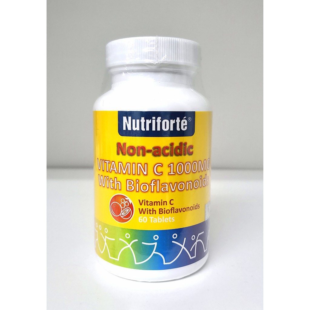 NUTRIFORTE Non Acidic Vitamin C 1000mg With Bioflavonoids Tablets (60'S ...
