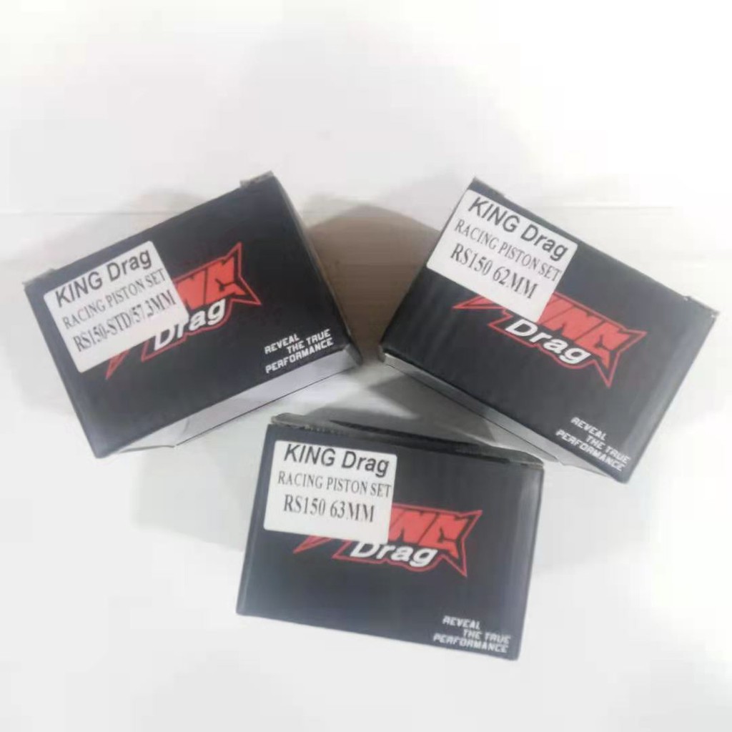 KING DRAG RACING PISTON DOME SET RS150 ( 57.3/ 62 / 63MM) PISTON ...