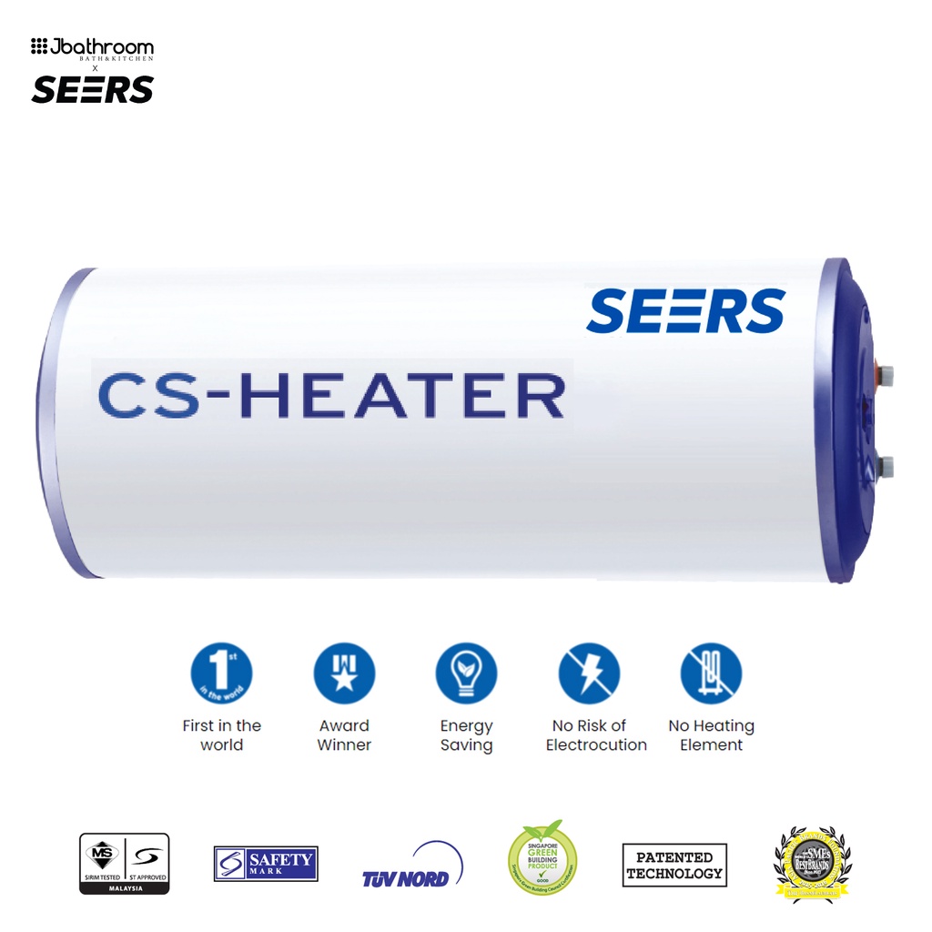 SEERS CS Series CS-100LE 100 liter horizontal single tank storage water ...