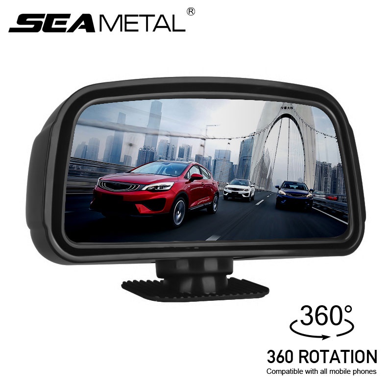 HD Car Convex Mirror 360 Degree Adjustable Wide Angle Auto Rearview ...