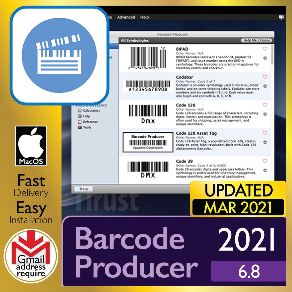 Barcode Producer 6.8 [macOSX Catalina/BigSur (Intel & M1)Support ...