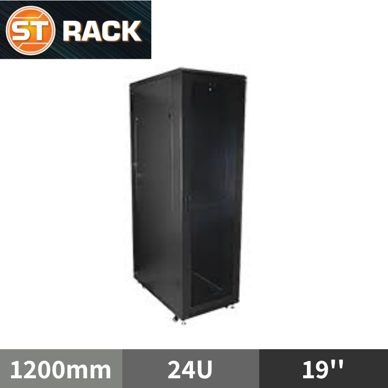 ST RACK FS24612 Floor Standing Rack Enclosure 19'' - 1200mm DEPTH (24U ...