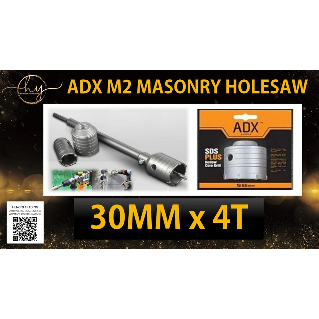 ADX M2 MASONRY HOLE SAW 30MM x 4T ( ADX-MH30 ) | Shopee Malaysia