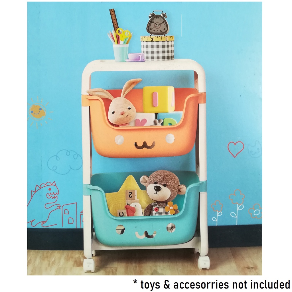 2 Tier Stackable Shelf Rack With Organizer | Shopee Malaysia