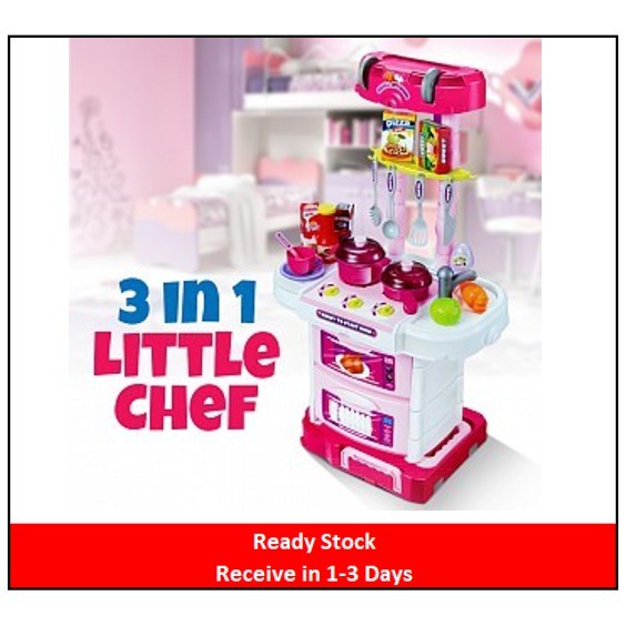🌟Ready Stock🌟 Little Chef Small Gourmet 3 in 1 Kitchen Play Toy Set ...