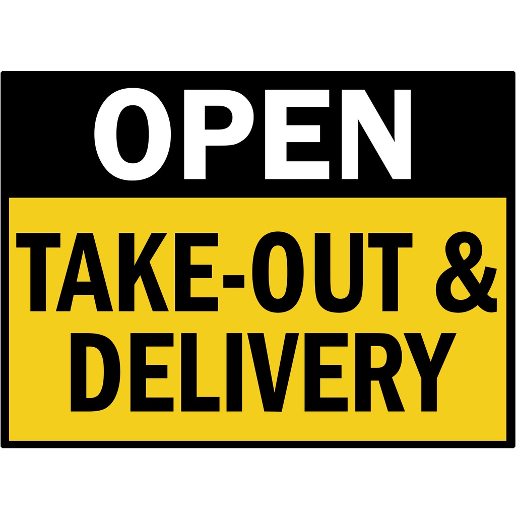 Open Take-Out Delivery - Laminated Signage - A4 Size | Shopee Malaysia