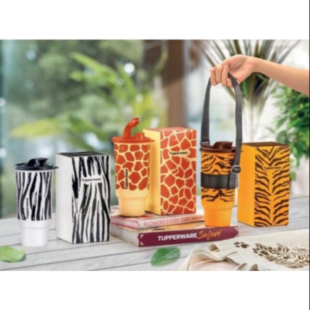 Tupperware Safari Tumbler 950ml Zebra Giraffe Tiger | Shopee Malaysia