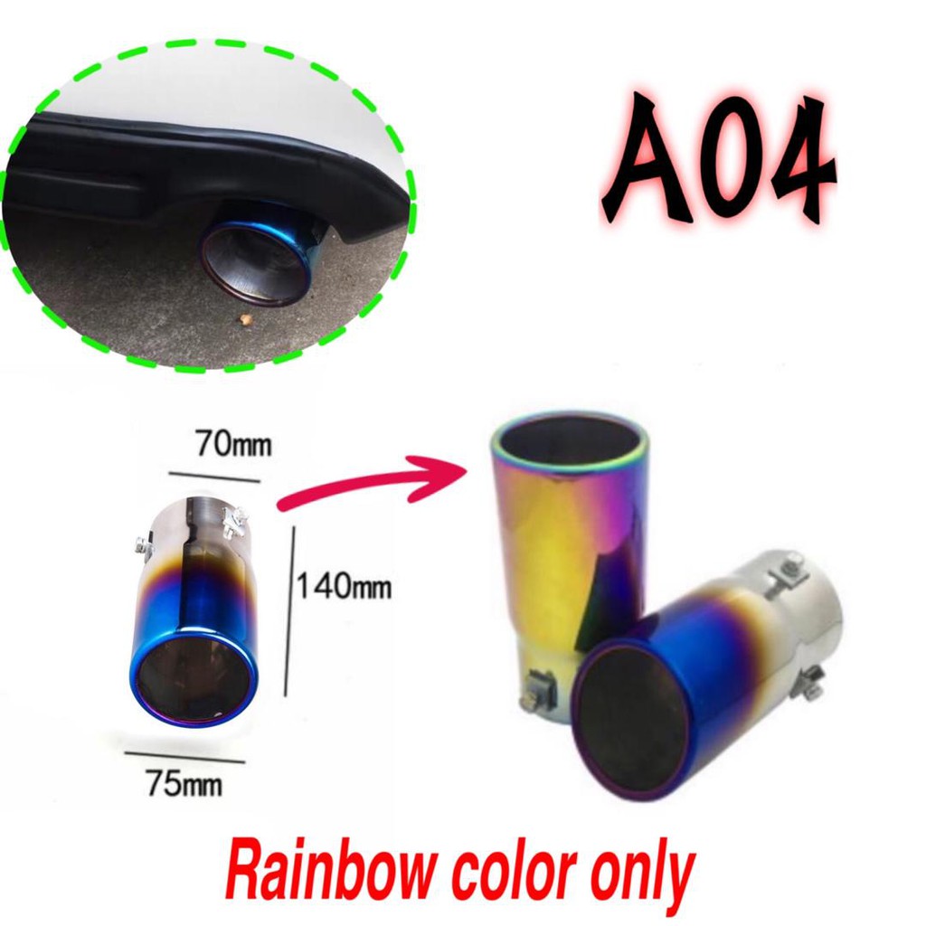 Exhaust tip titanium plug and play axia myvi alza wira kelisa bezza ...