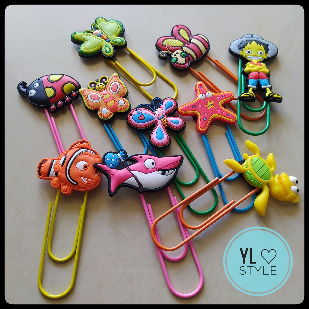 5's Cute Cartoon Paperclip Metal Bookmark ( 5pcs set , 10 Pattern ...