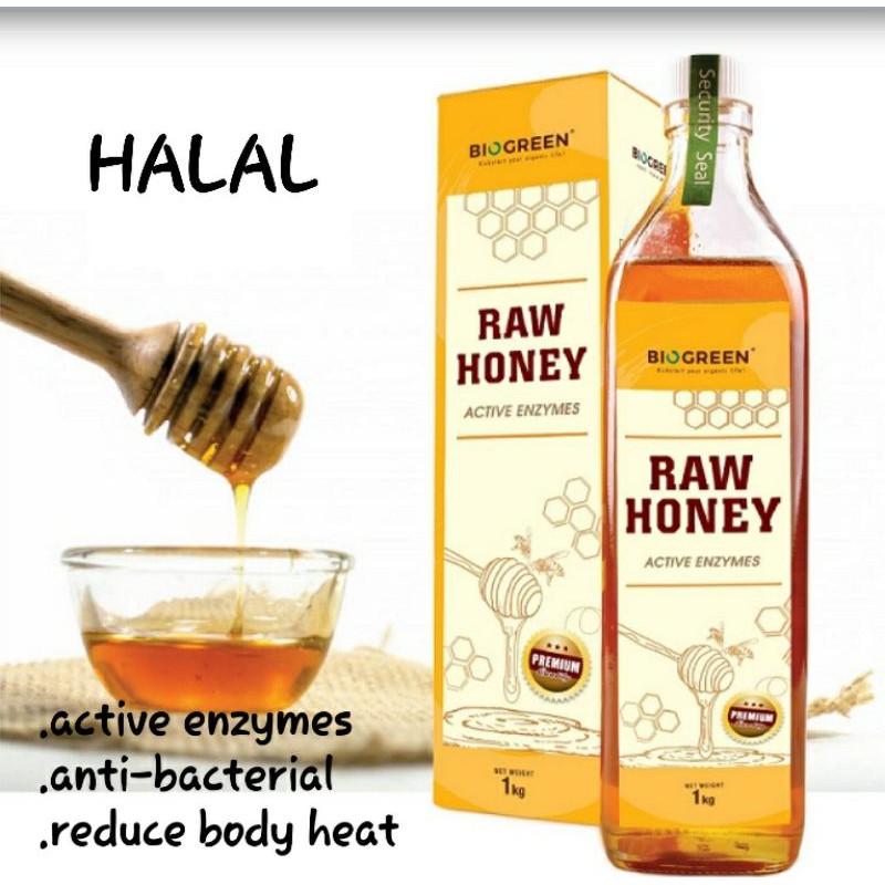 BIOGREEN ACTIVE ENZYMES RAW HONEY 1kg (exp 08/26) | Shopee Malaysia