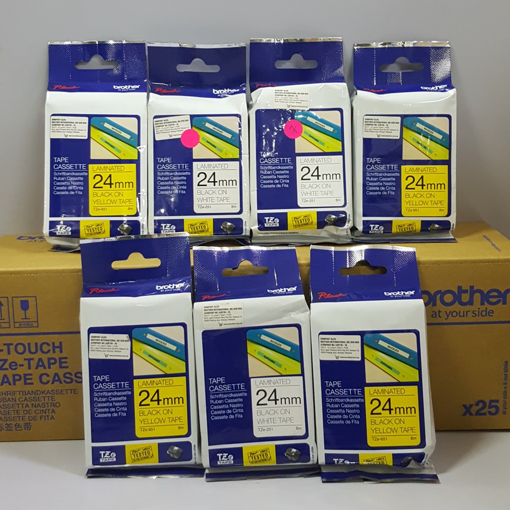 BROTHER GENUINE Laminated Label Tape TZE221 TZE231 TZE641 TZE 241 ...