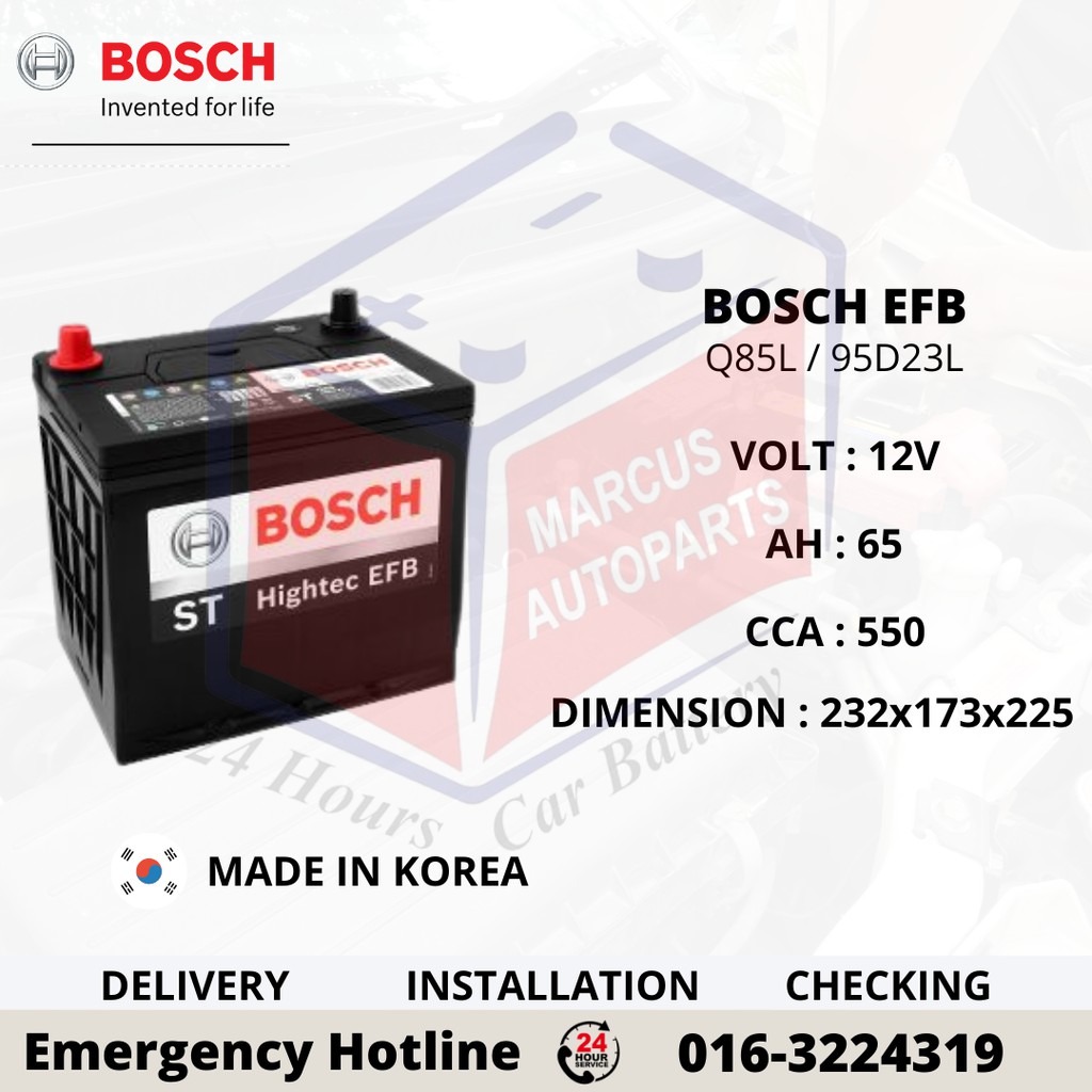 BOSCH ST HIGHTEC EFB Q85L | 95D23L AUTOMOTIVE CAR BATTERY | Shopee Malaysia
