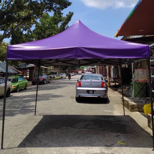 KHEMAH PVC BTW BESI BULAT DAN SEGI SAIZ 8X8 KHEMAH NIAGA MATERIAL KAIN ...