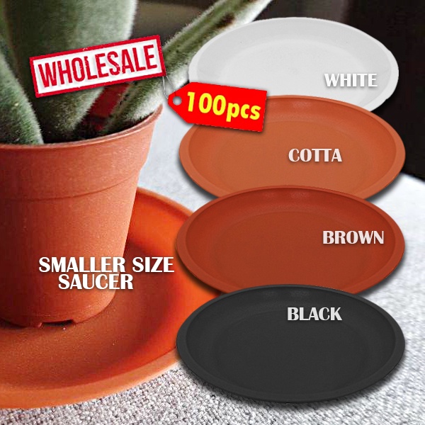 BLS WHOLESALE 100PCS DIAMETER 10 CM CP-01 CHERRY POT PLASTIC SAUCER ...