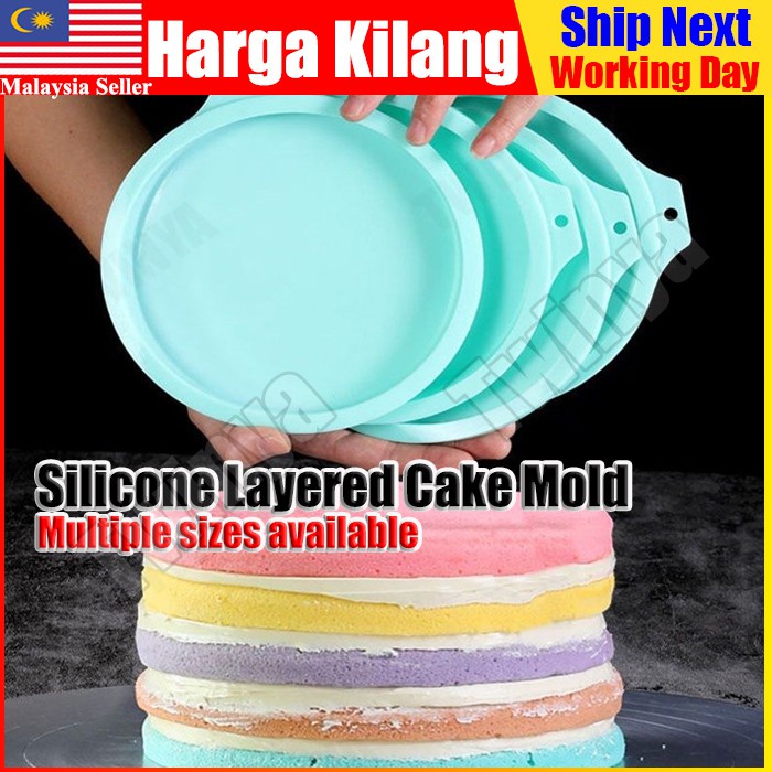 Silicone Layered Cake Mold Round Shape Mould Melaleuca Cake Baking ...