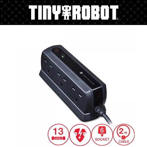 Nexus Masterplug 2M 6 Gang W/Surge Protection , Matte Black | Shopee Malaysia