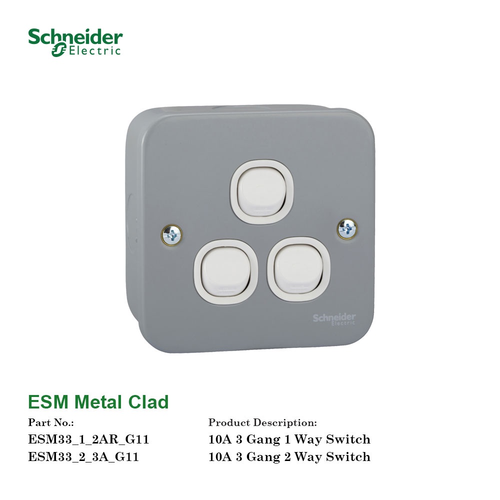 SCHNEIDER ESM METAL CLAD SERIES SWITCHES & SOCKETS [FULL RANGE ...