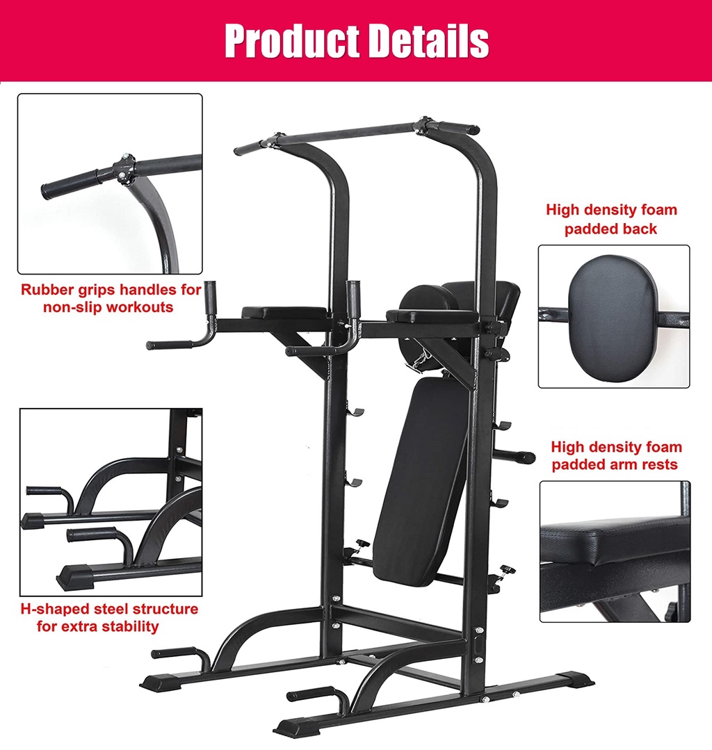 ADSports F11 Upgrade Gym Dip Chin Up Pull Up Machine WeightLifting ...