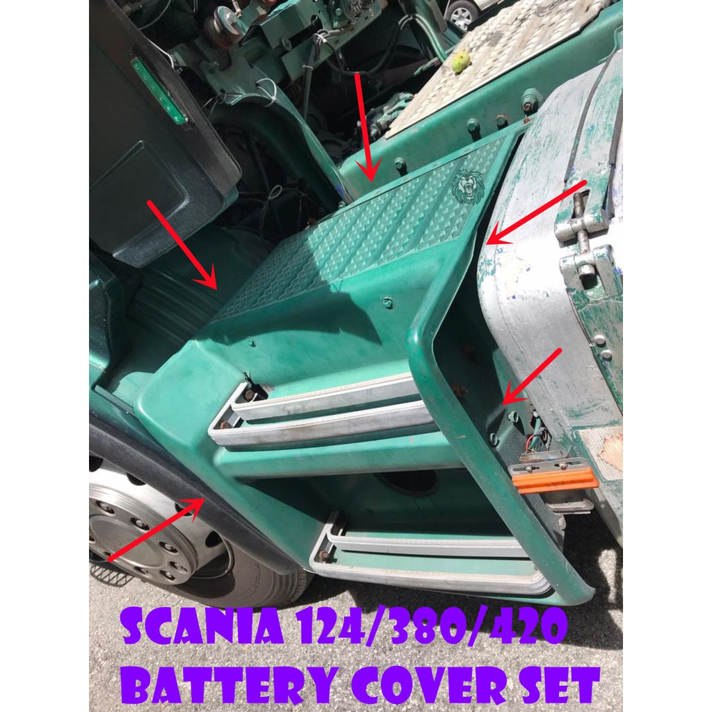 SCANIA 124/380/420 BATTERY COVER COMPLETE SET HIGH QUALITIES (ORI NO ...