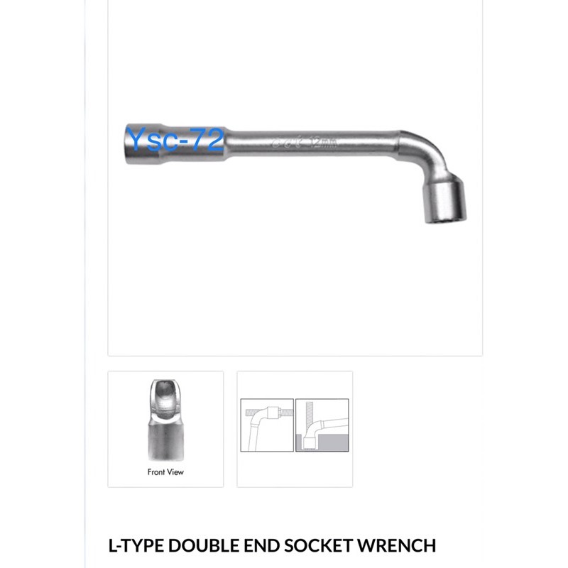 ECT L-TYPE DOUBLE END SOCKET WRENCH SPANNER 7MM/8MM/10MM/12MM/13MM/14MM ...