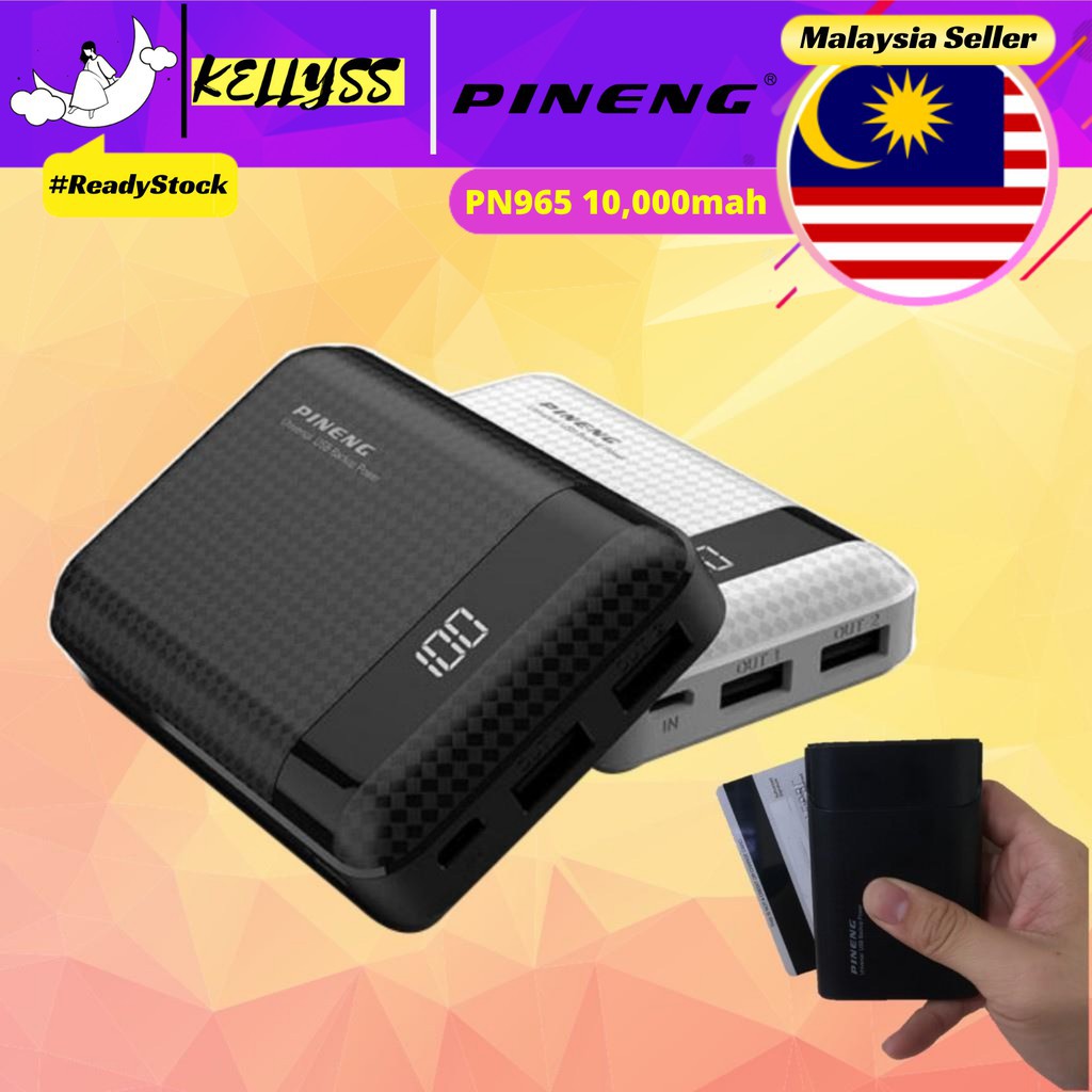 Power Bank ♬100% Original Pineng Powerbank PN965 10000mAh Small Size PN ...