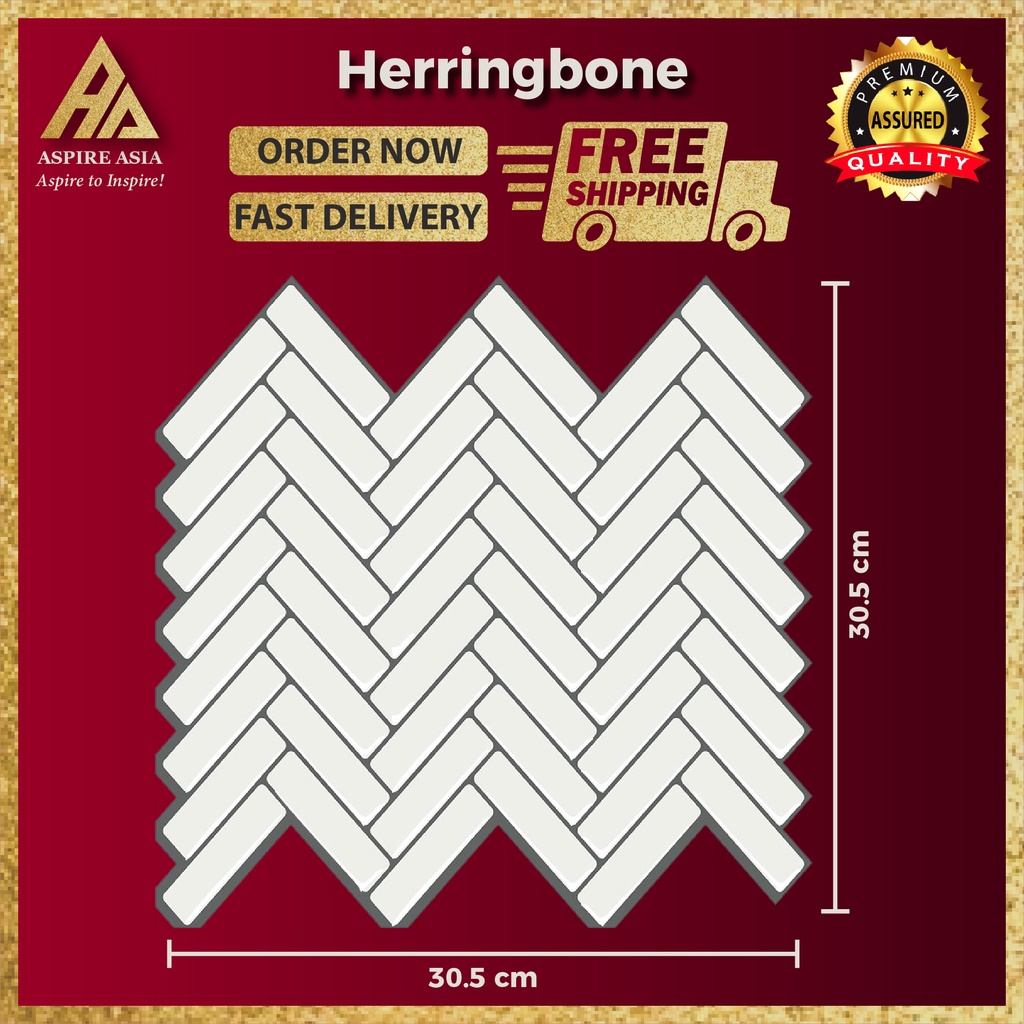 3D Tiles Stickers for Kitchen Wall Backsplash Bathroom Wall Tiles ...