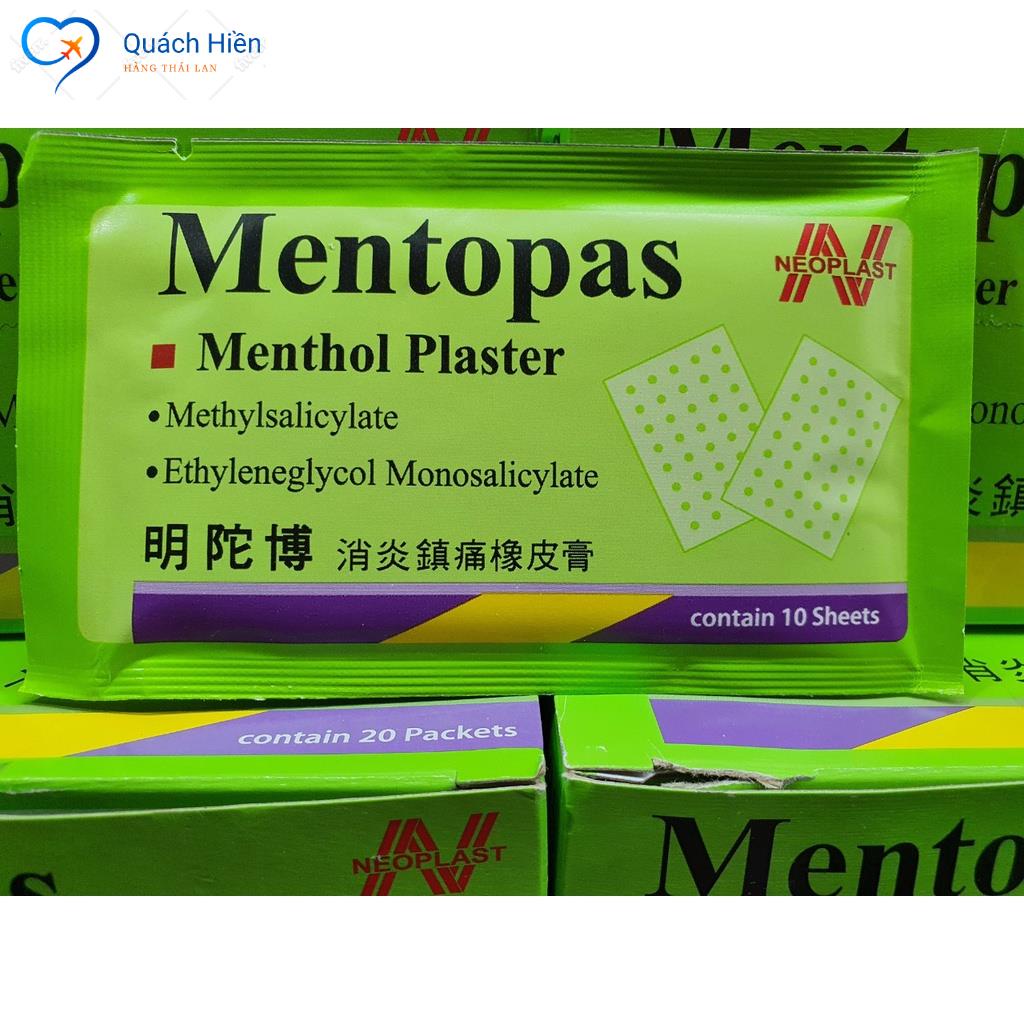 01 MENTOPAS Neoplast Pain Reliever Package Thailand (1 Pack Of 10 ...