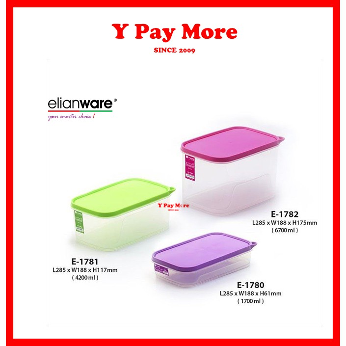 Elianware Rectangular Food Container / Bekas Makanan / Food Storage ...