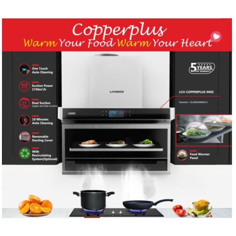 Livinox NEW LCH-COPPERPLUS-90SS L Shape Cooker Hood | Shopee Malaysia