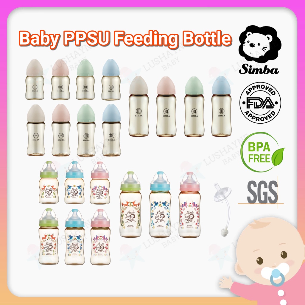 SIMBA Dorothy Wonderland Allonge PPSU Wide Neck Anti-Colic Newborn Baby Feeding Bottle Easy ...