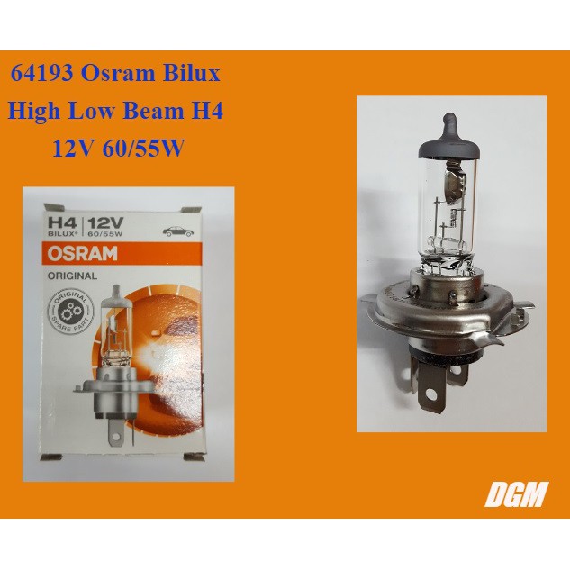 64193 Osram Bilux High Low Beam H4 12V 60/55W 100% original made in ...