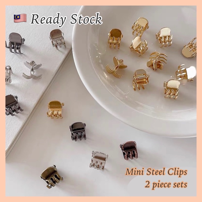 Korea Fashion Women Basic Mini Steel Hair Claw Hair Clip Hairclip Cute ...