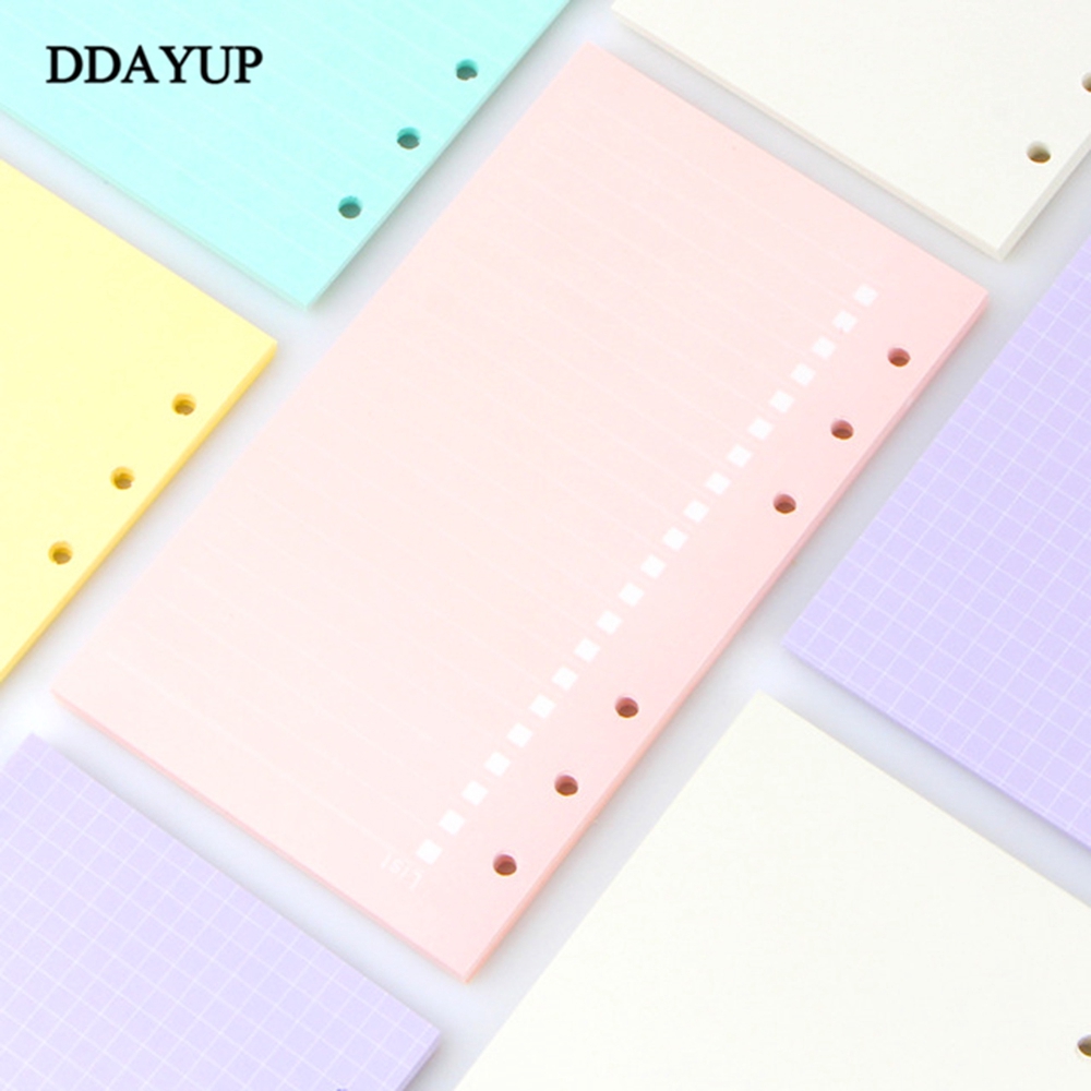 A5A6 Colorful Refills Spiral Notebook Inner Pages 6 Holes Loose Leaf ...