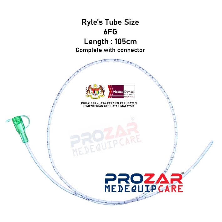 RYLES TUBE 6,8,10,12,14,16 FG LENGHT 105CM FOR ENTEREL FEEDING ...