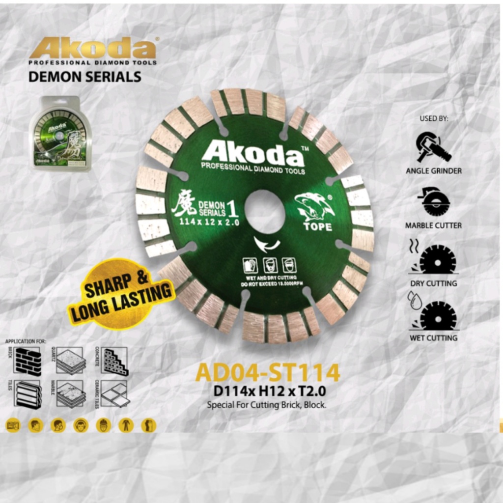 AKODA Cutting Wheel D Series Diamond Wheel Grinding Wheel Cutting Disc ...