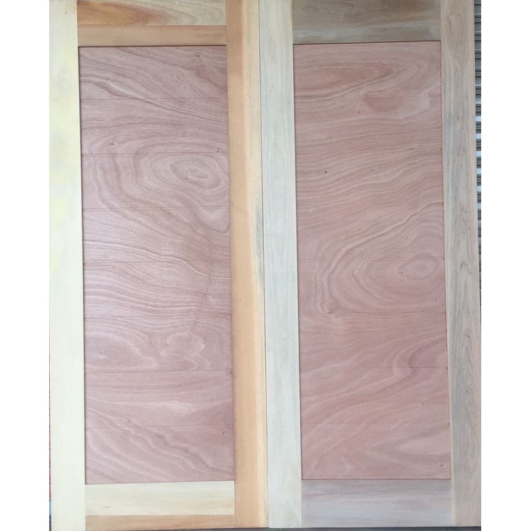 Pintu Kayu Kembar Depan Rumah (HDF Full Solid Core) Wooden Door Double ...