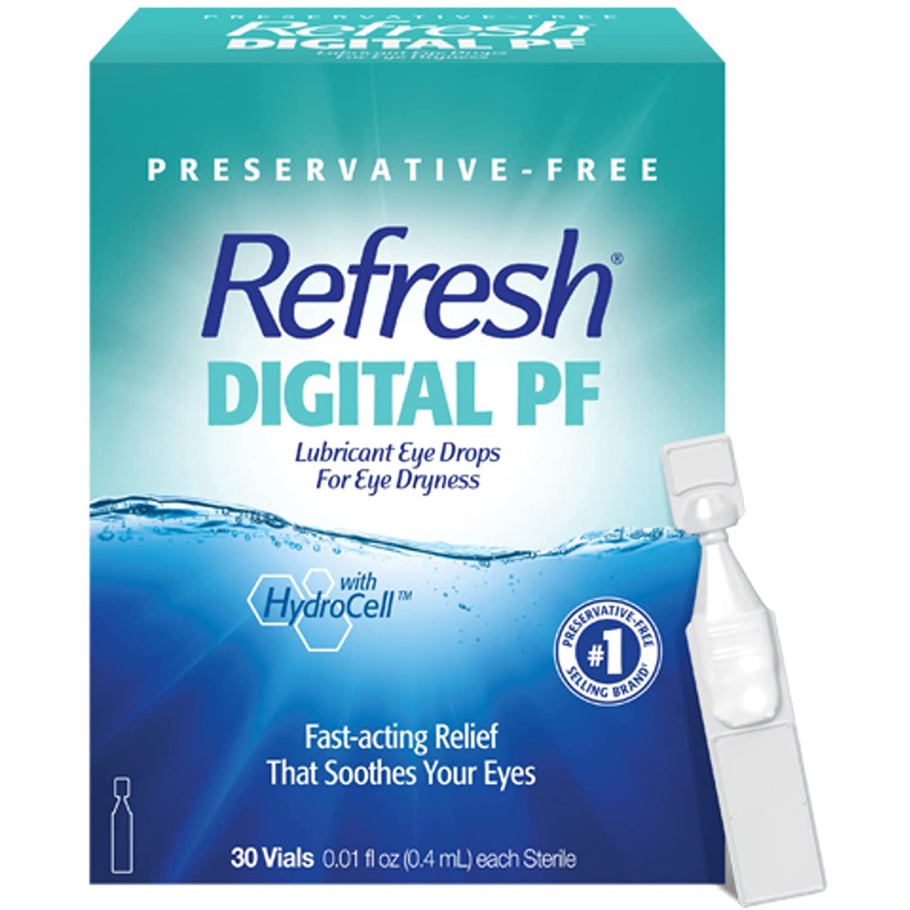 Refresh Digital PF Lubricant Eye Drops Preservative-Free 0.01 Fl Oz ...