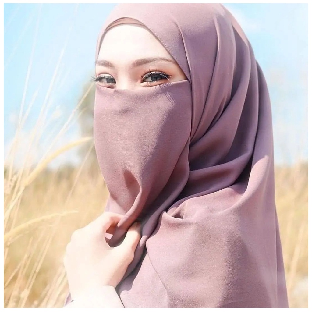 MATA Cadar Rope 2 LAYER CERUTY BABYDOLL / NIQAB Rope Bond Without Sewing Under HIJAB SIFON ...