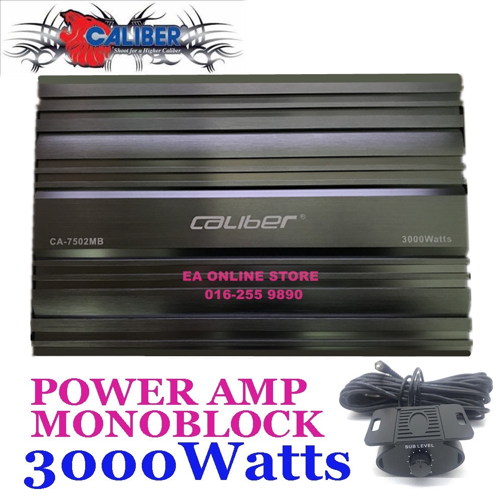 CALIBER Monoblock Power Amp CA-7502MB / CA-7300.1D 3000Watts Mono-Block ...