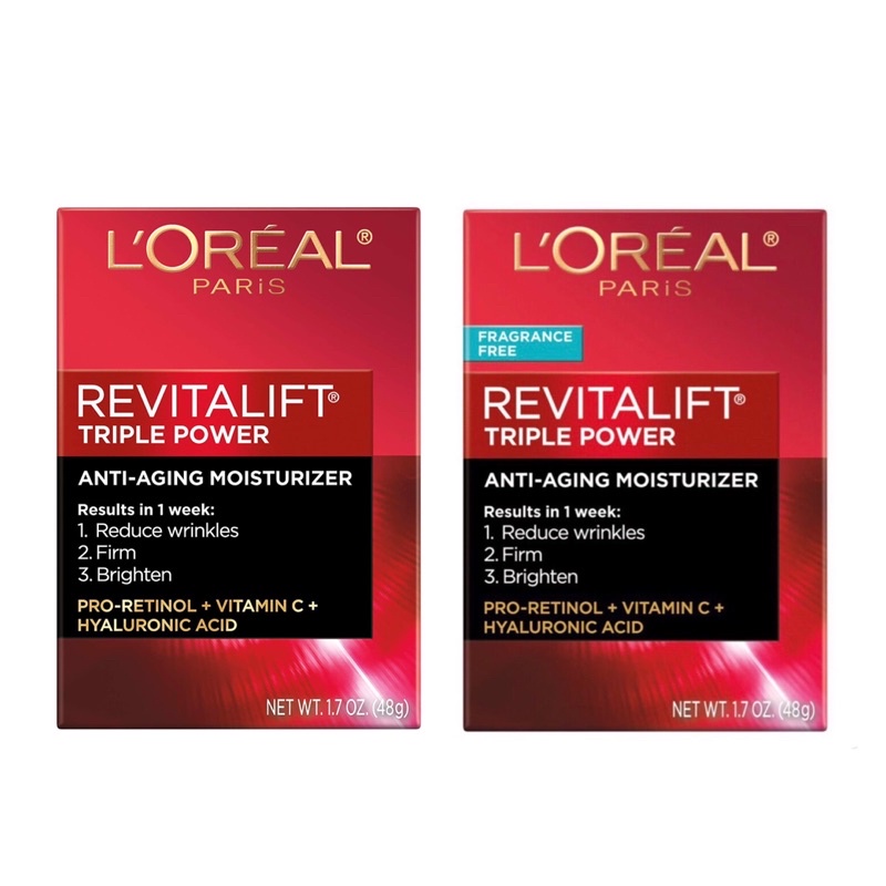 Loreal Revitalift Triple Power Anti Aging Moisturizer 48g Shopee Malaysia