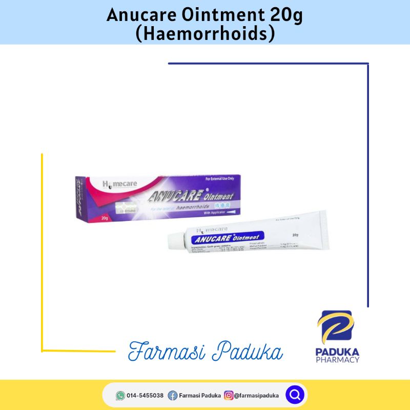 Anucare Ointment 20g (Haemorrhoids) | Shopee Malaysia
