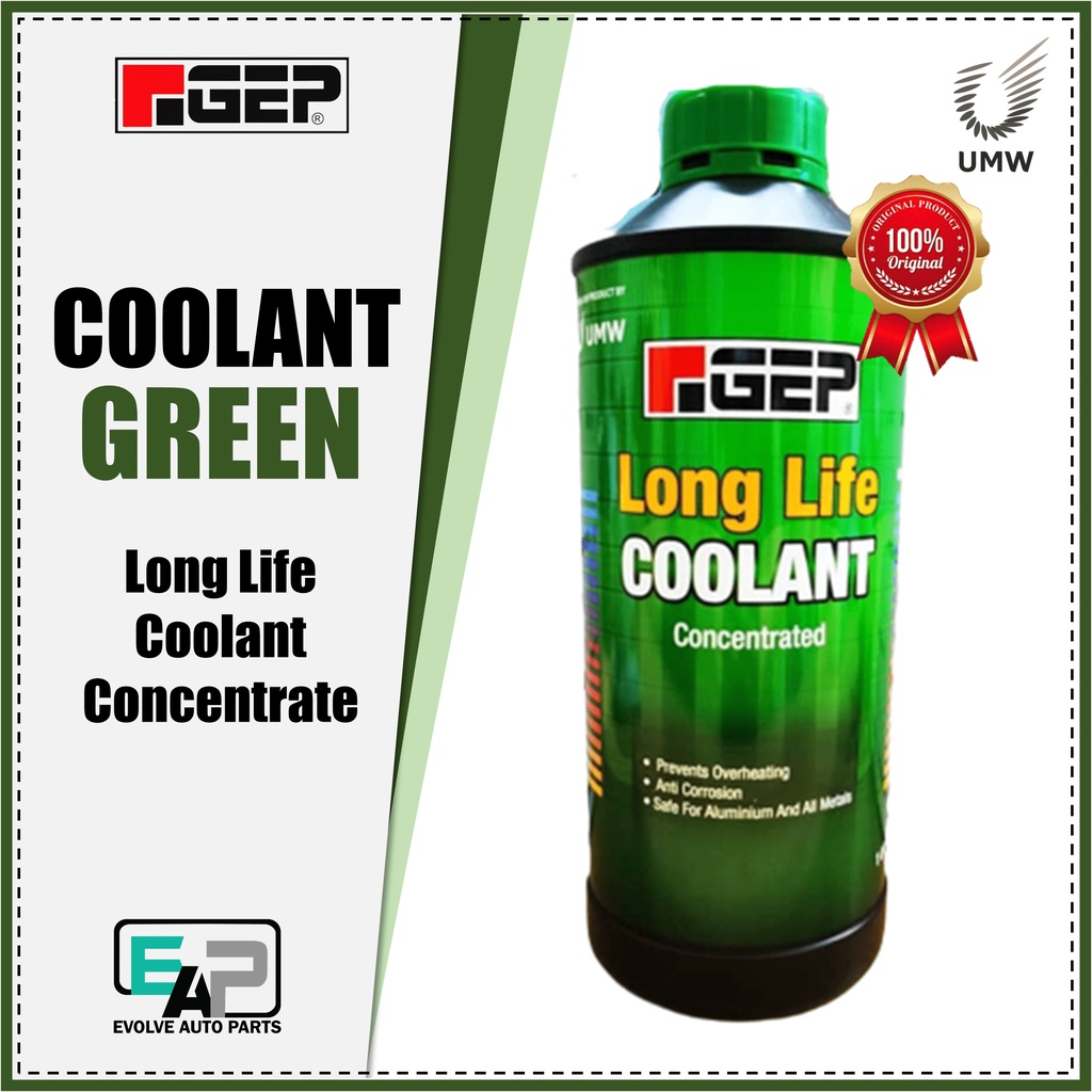 UMW GEP Coolant Green 1Liter Long Life Coolant Concentrated | Shopee Malaysia