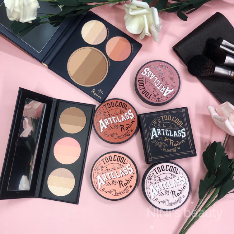 [NINI] Too cool for school Art Class Contouring Brightening Blush Tricolor Palette Dry Rose ...